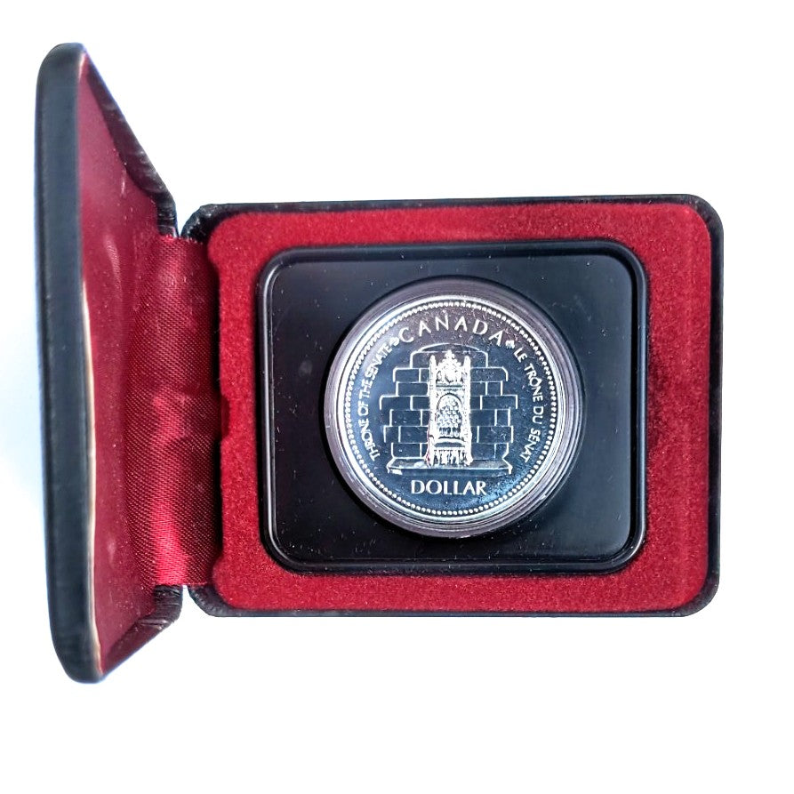 1977 Canadian Silver Dollar Coin - Throne of the Senate – Metallic ...